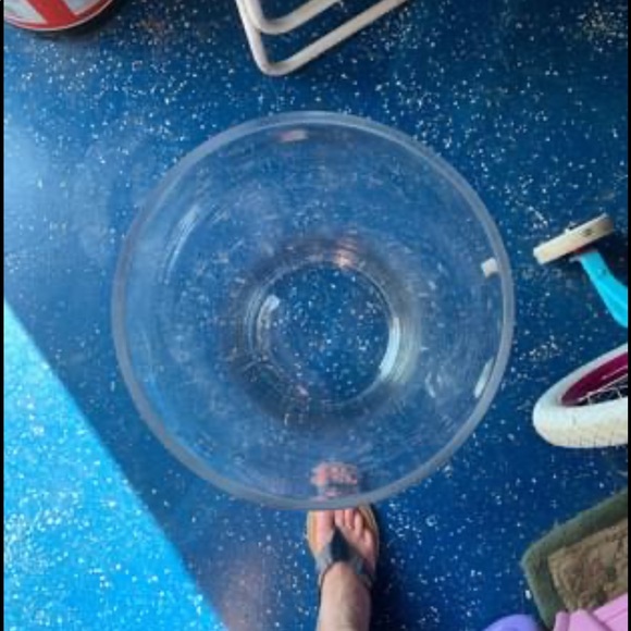 Pier 1 | Accents | Pier One Round Clear Glass Vase 23 3 Thick Glass ...